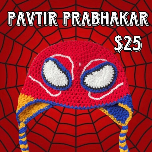 Accessories | Crochet Spiderman India Spiderverse Hat | Poshmark